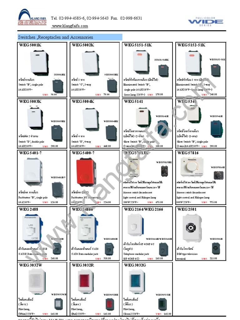 Panasonic Outlet Price List | PDF
