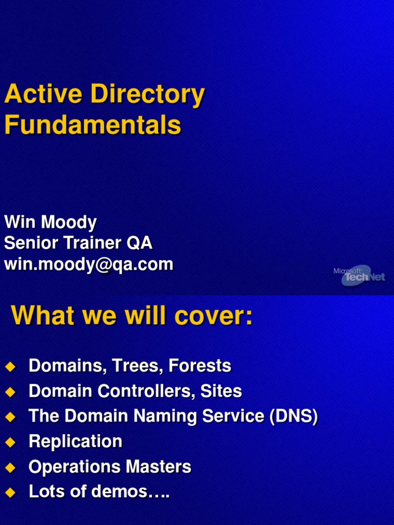 Active Directory Fundamentals Pdf