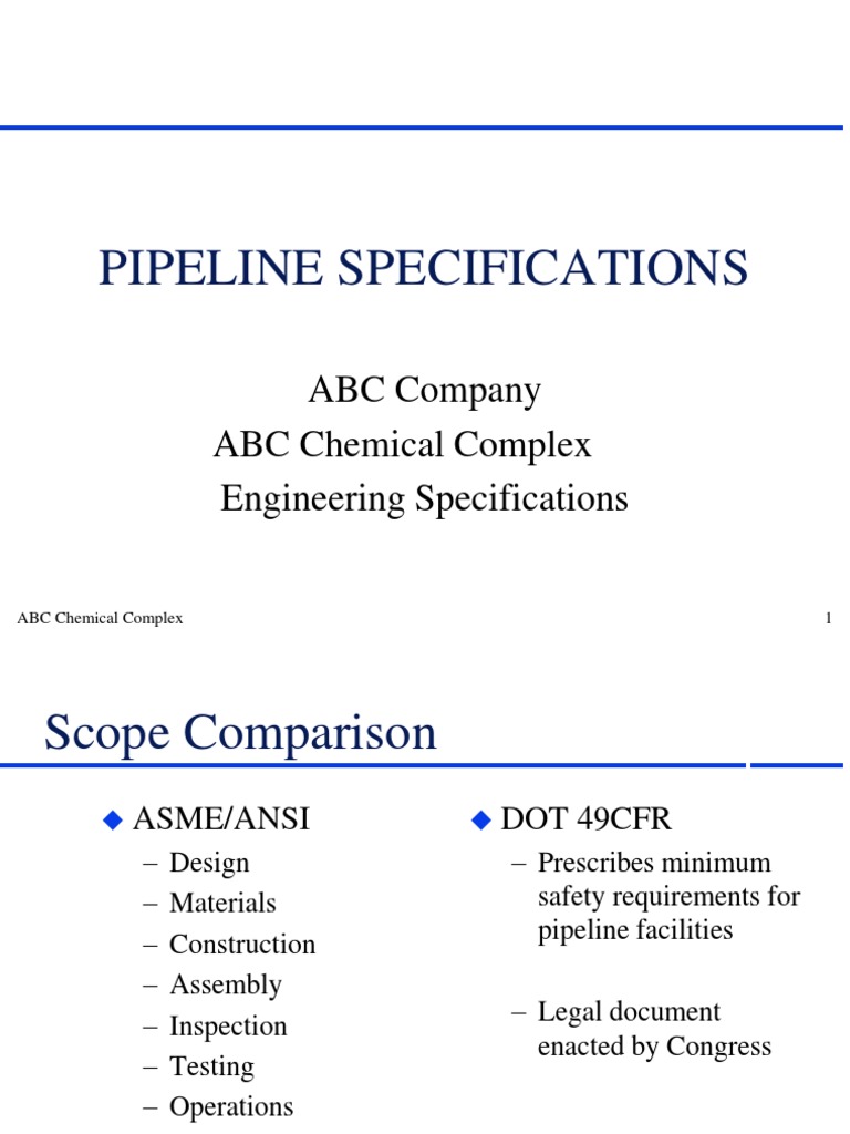 DOT Pipeline Specifications | PDF | Pipeline Transport | Pipe (Fluid Conveyance)