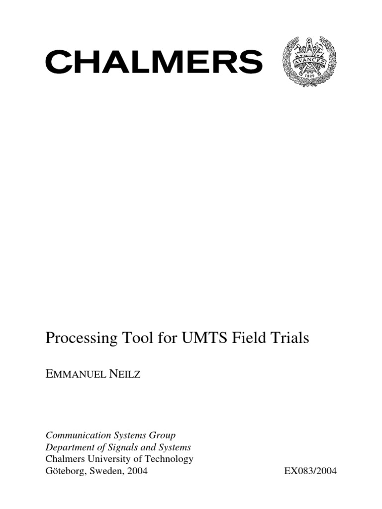 Processing Tool For UMTS Field Trials: Mmanuel Eilz | Download Free PDF | Channel Access Method ...