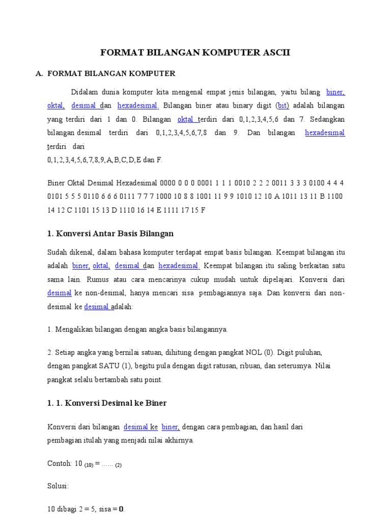 Bilangan ASCII | PDF