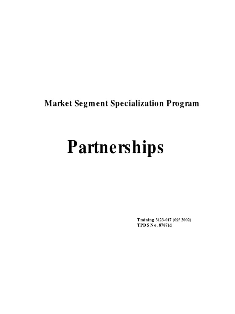 Partnership Pdf Partnership Limited Liability Company