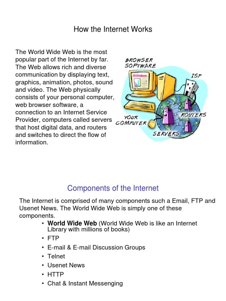 How The Internet Works | PDF | Email | Web Browser