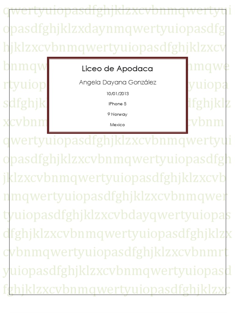 Liceo de Apodaca: Angela Dayana González | PDF | I Phone | Apple Inc.