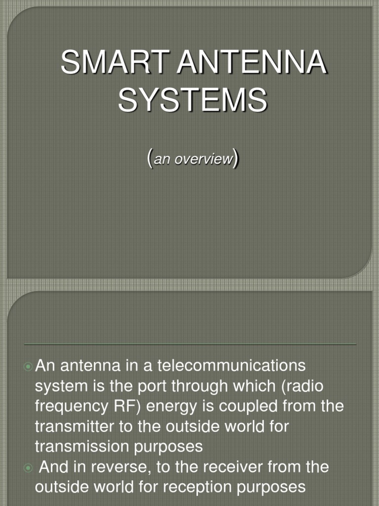 Smart Antennas | PDF | Antenna (Radio) | Cellular Network