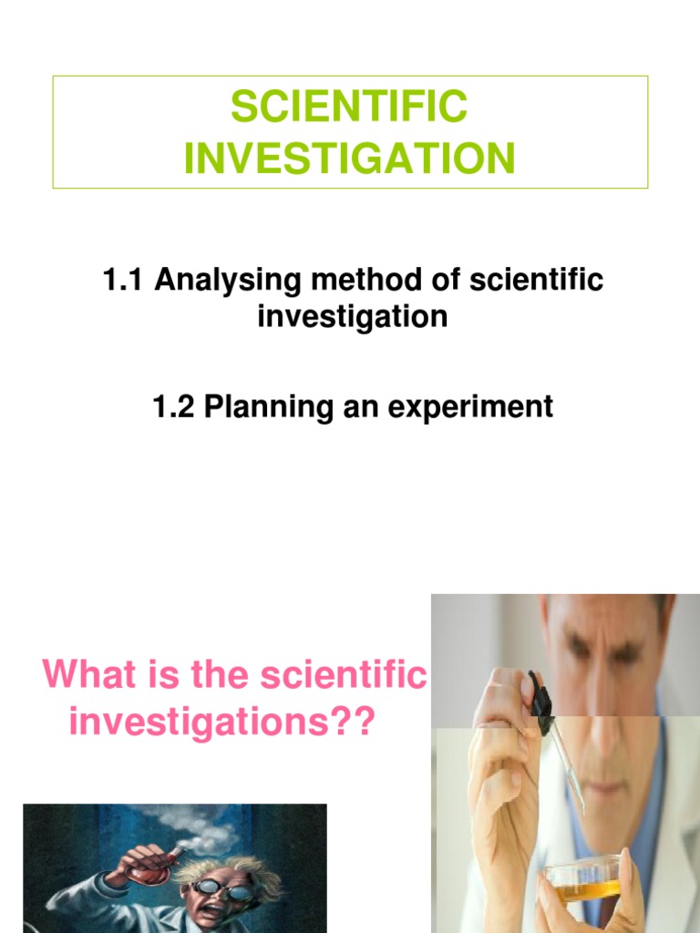 1.1 Analysing Method of Scientific Investigation | PDF | Scientific ...