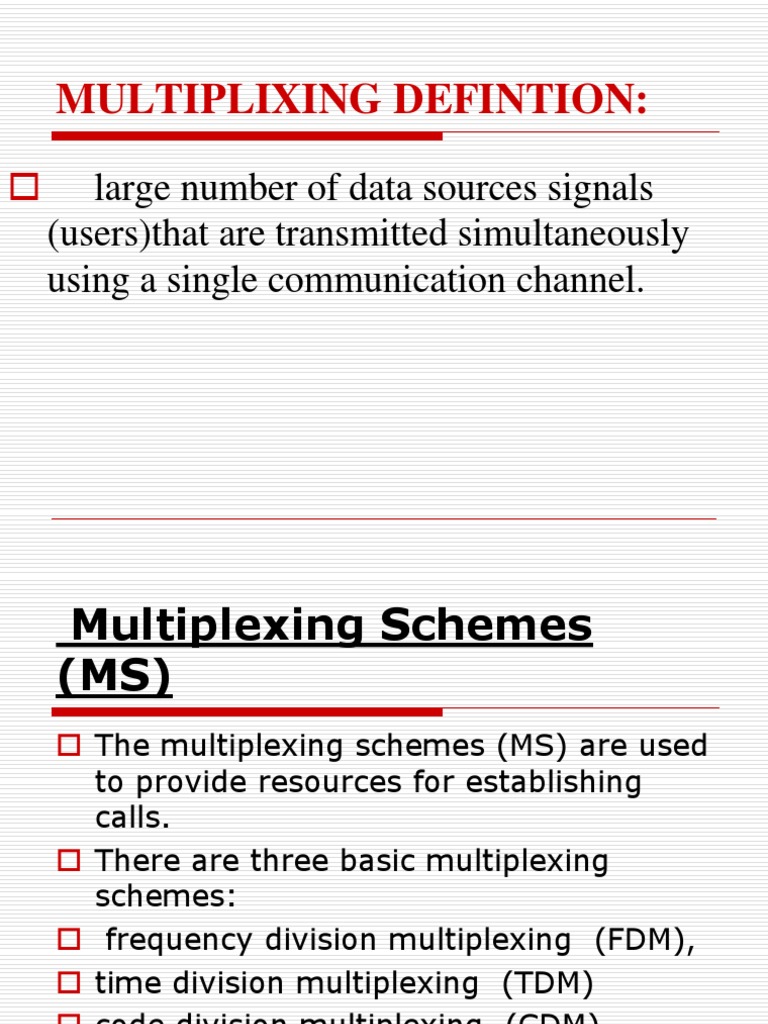 Multiplexing | PDF | Multiplexing | Code Division Multiple Access