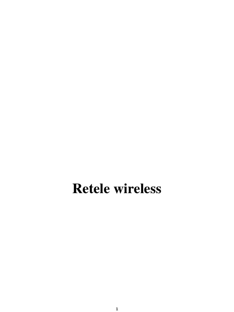 Retele Wireless | PDF