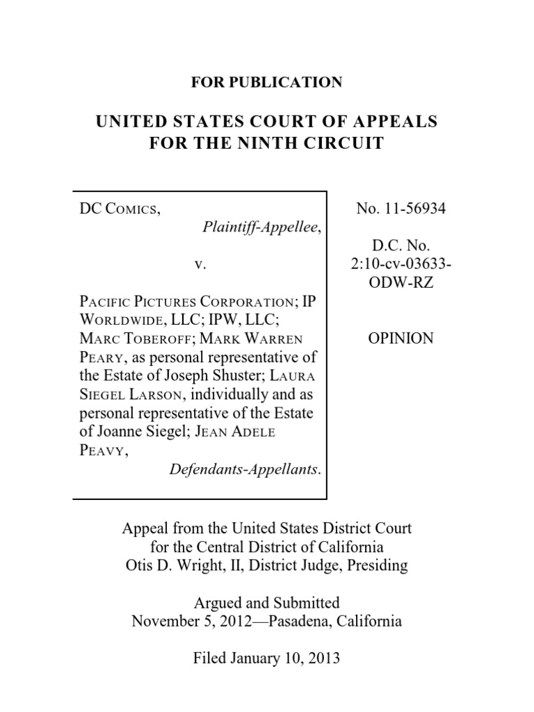 11-56934 - Pacific Pictures Published Opinion - Toberoff Wins On ...