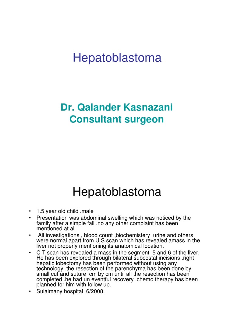 Hepatoblastoma Resection | PDF