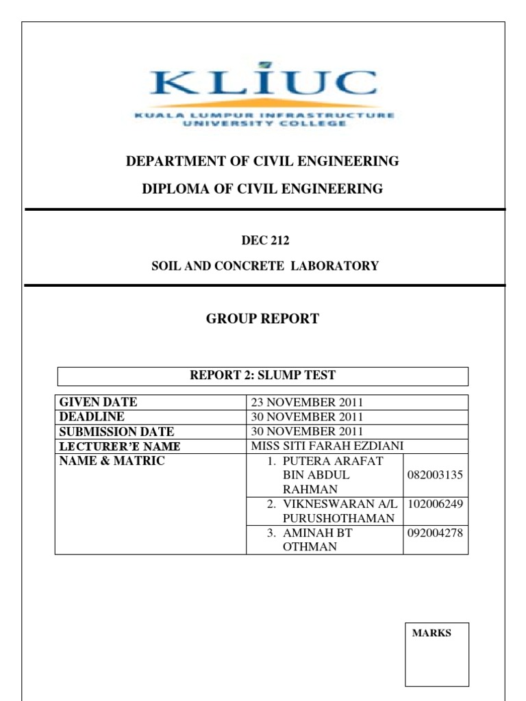 Slump Test | PDF | Concrete | Civil Engineering