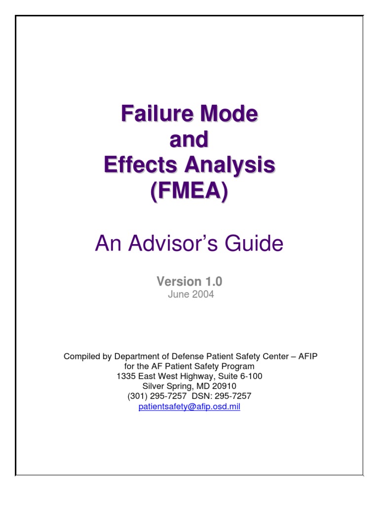 Fmea Guide v1 | PDF | Joint Commission | Quality