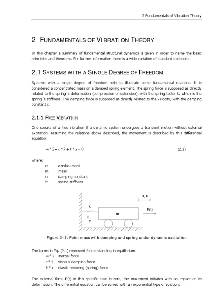 Fundamentals of Vibration Theory | Download Free PDF | Normal Mode ...