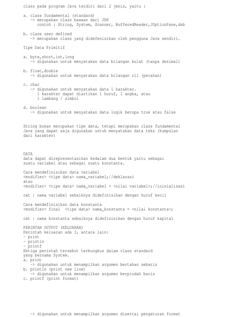 Perintah Output Dan Input | PDF