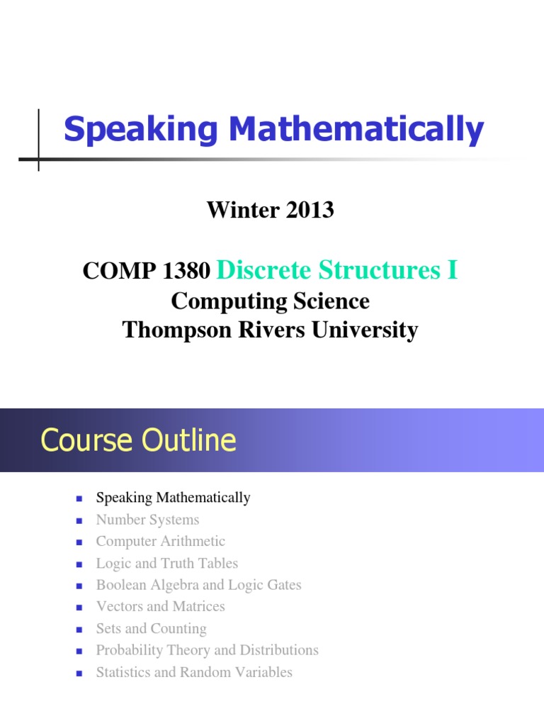 Discrete Structures Course Overview | PDF | Function (Mathematics ...