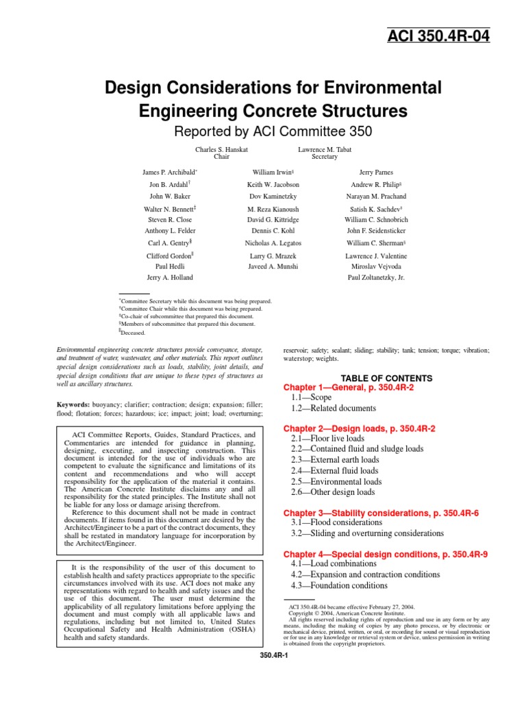 Aci 350 4R 04 | PDF | Technology & Engineering