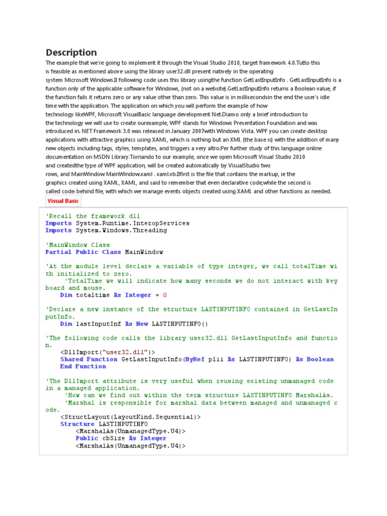 Idle Time | PDF | Extensible Application Markup Language | Windows Presentation Foundation