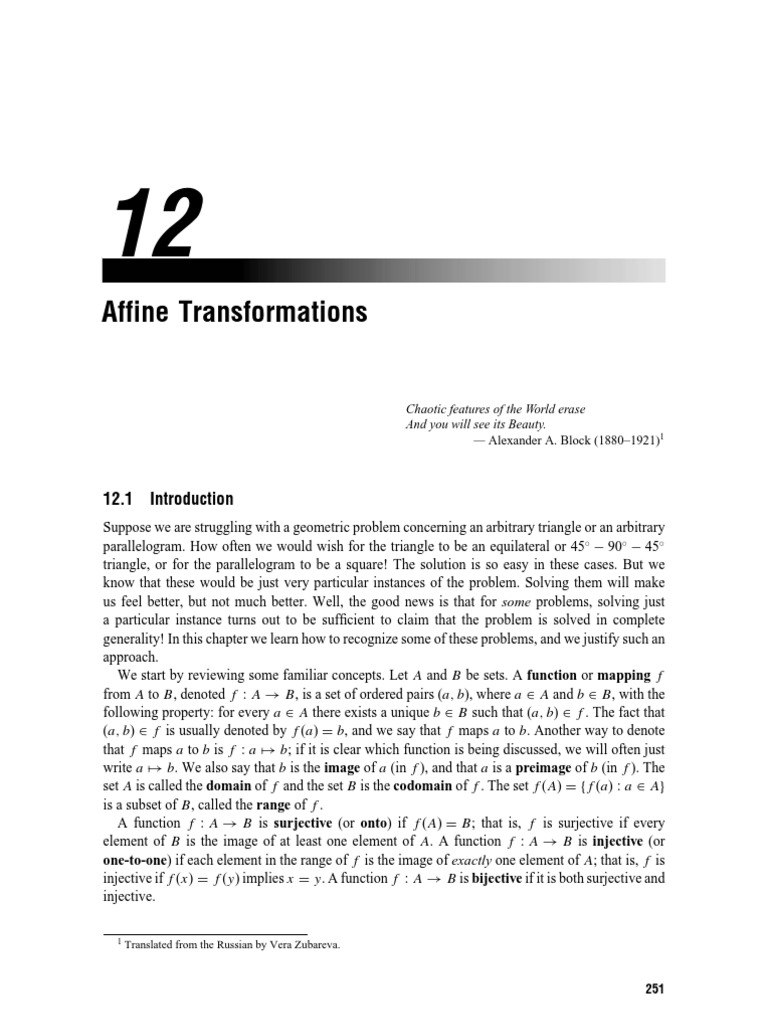 Affine Transformations Explained | PDF | Matrix (Mathematics) | Triangle