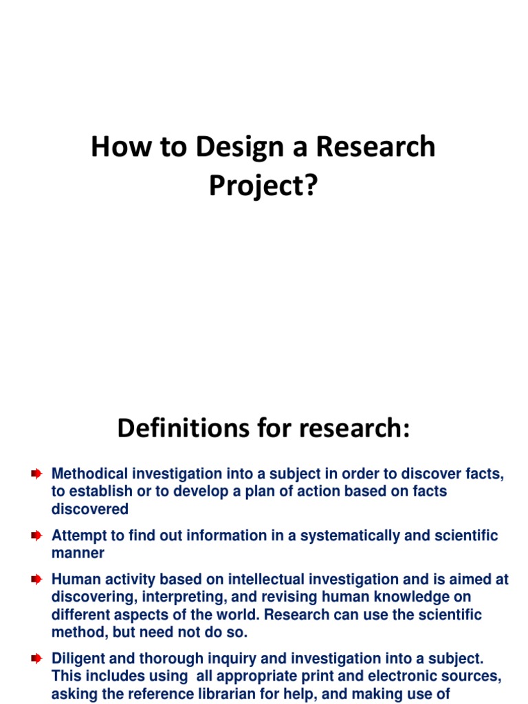 Research Project Design Guide | PDF