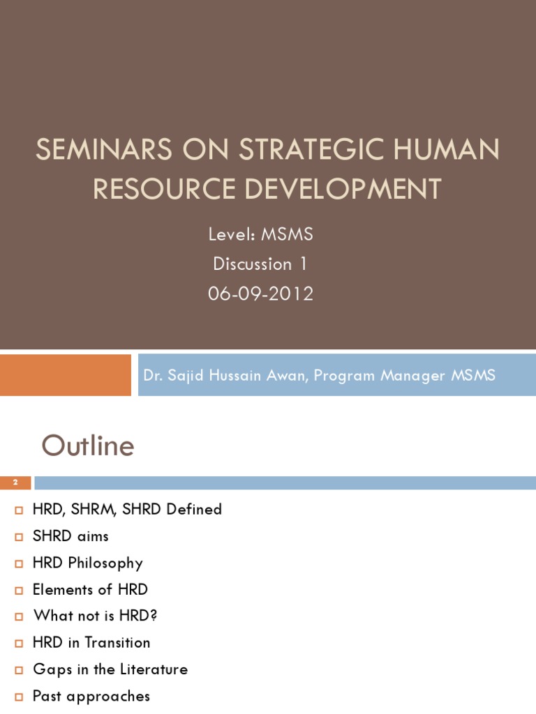 Strategic Human Resource Development | PDF | Strategic Management ...