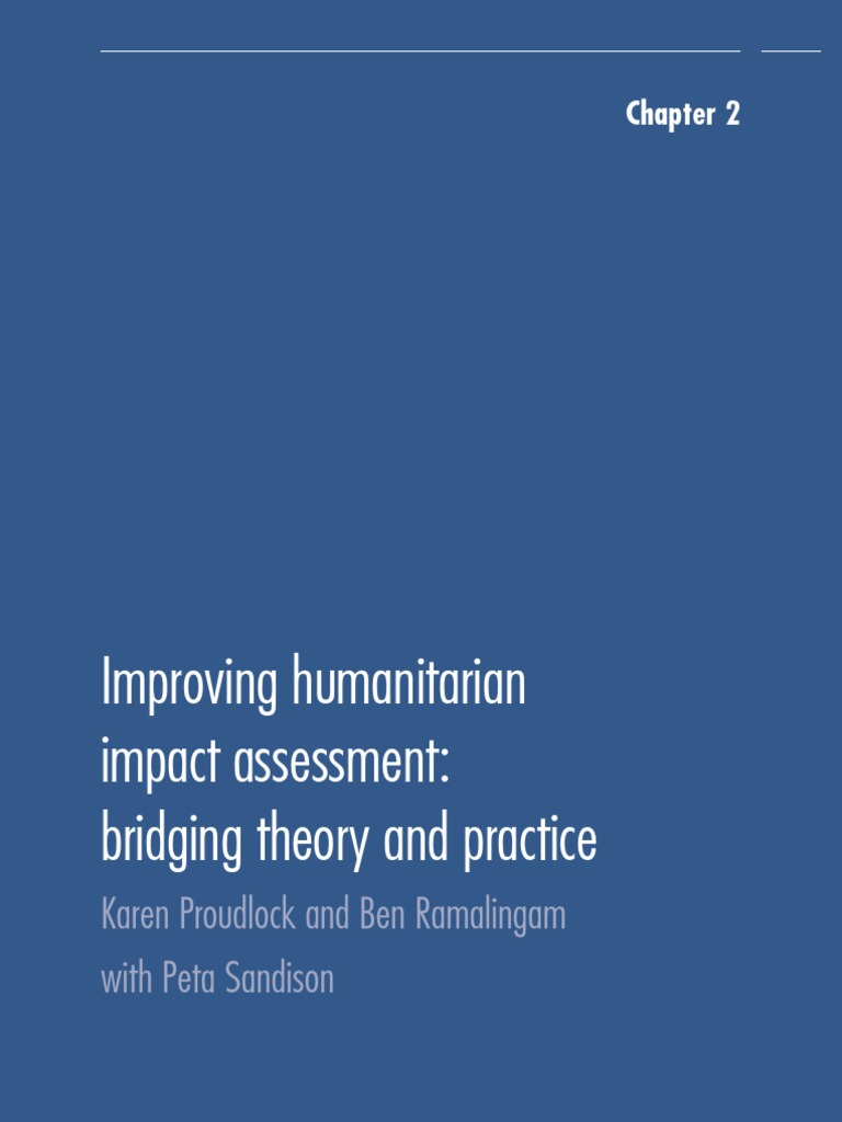 Improving Humanitarian Impact Assessment: Bridging Theory and Practice | PDF | Aids ...