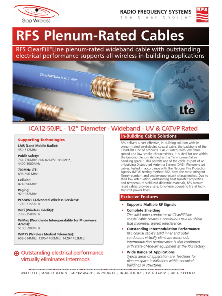 Brochure - ICA12-50JPL | PDF | Coaxial Cable | Wi Max