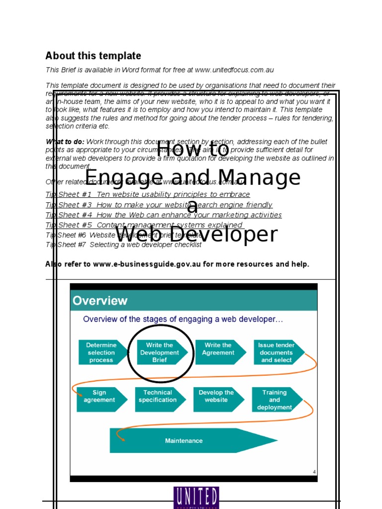 Website Development Brief Template | PDF