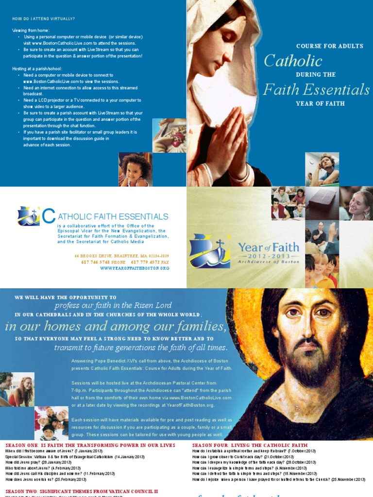 Catholic Faith Essentials Brochure | PDF | Catholic Theology And ...