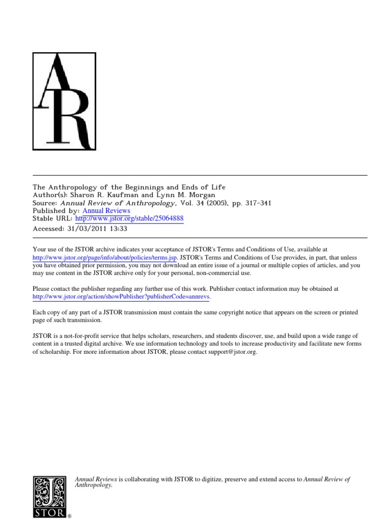 The Anthropology of The Beginnings and Ends of Life | PDF ...