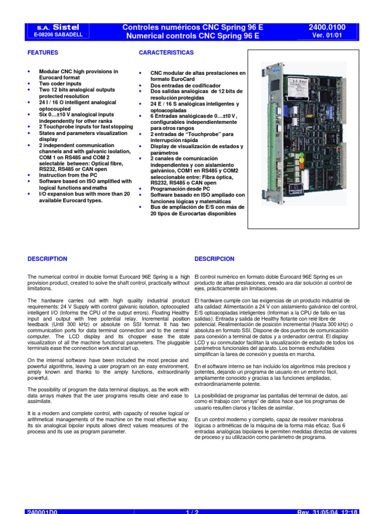 CNC Spring 96 | Descargar gratis PDF | Terminal de computadora ...