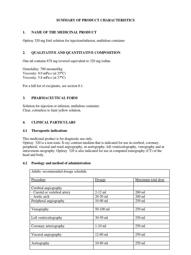 Ioversol 320 | PDF | Angiography | Ischemia