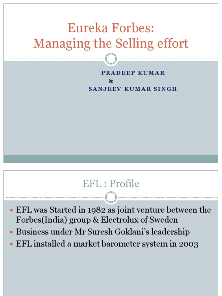 Eureka Forbes | Sales | Salary