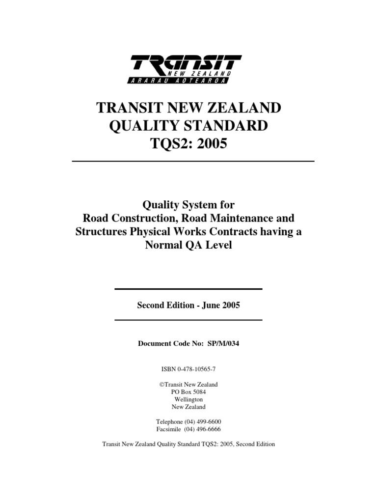 Quality Control Road Construction | PDF | Occupational Safety And ...