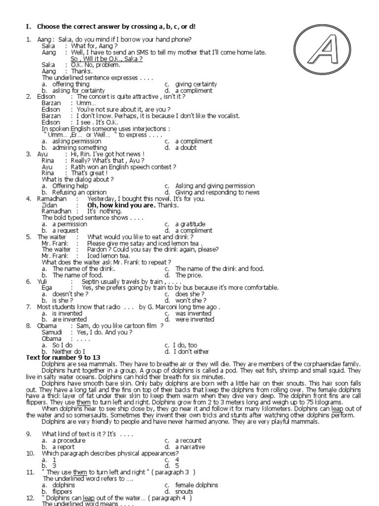 I. Choose The Correct Answer by Crossing A, B, C, or D! | PDF | Erosion ...