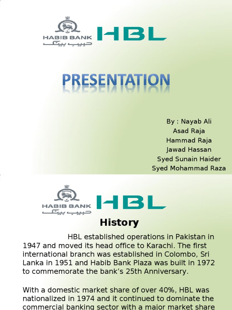HBL | PDF | Banks | Islamic Banking And Finance