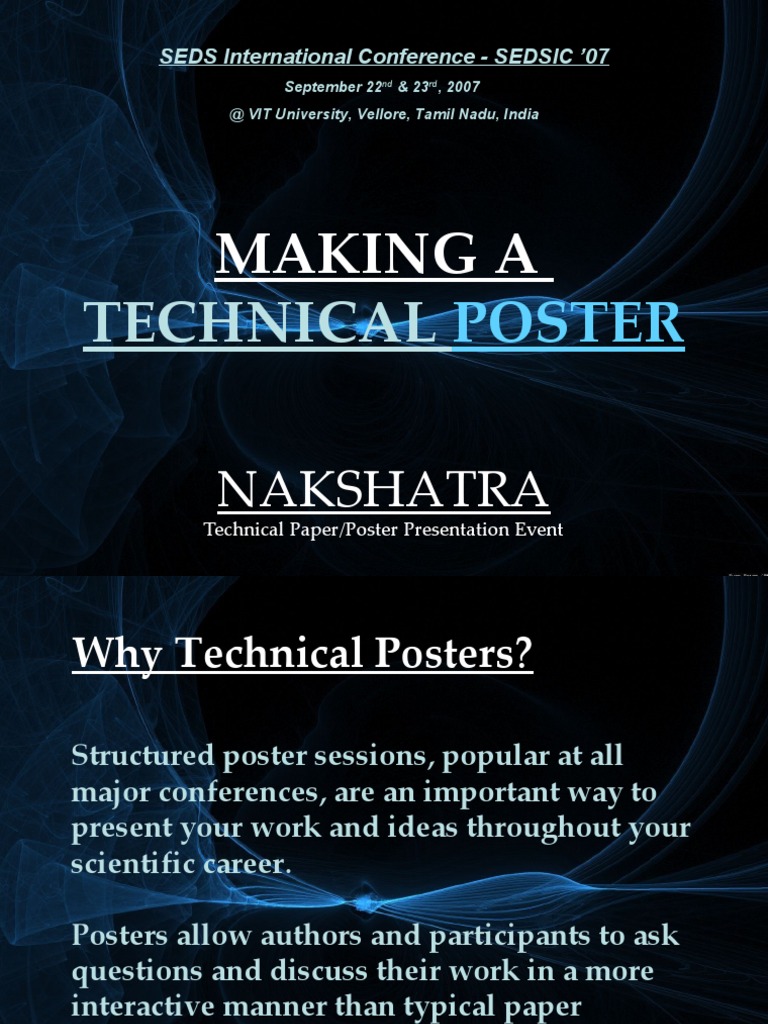 Technical Poster Presentation Guide | PDF | Poster | Communication Design