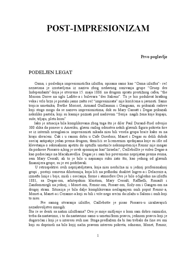 POSTIMPRESIONIZAM | PDF