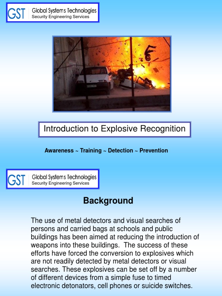 Introduction To Explosive Recognization | PDF | Improvised Explosive ...