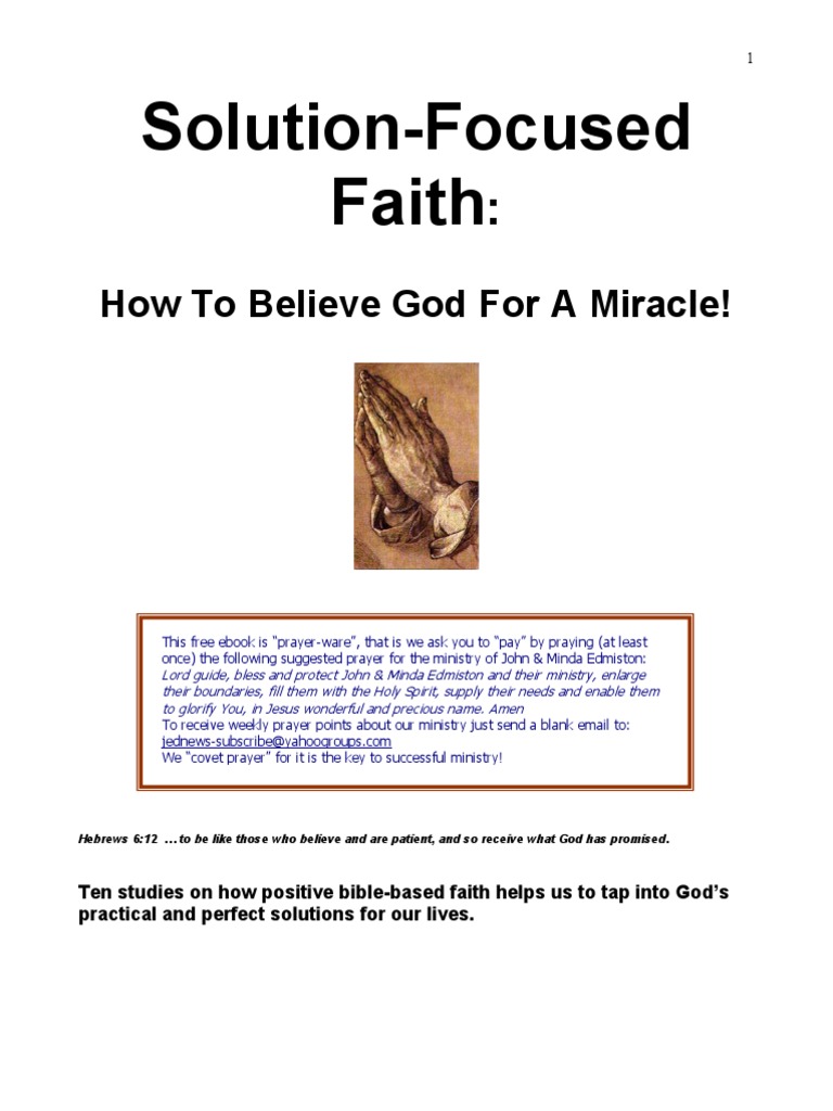 Solution Focused Faith | Download Free PDF | John The Baptist ...