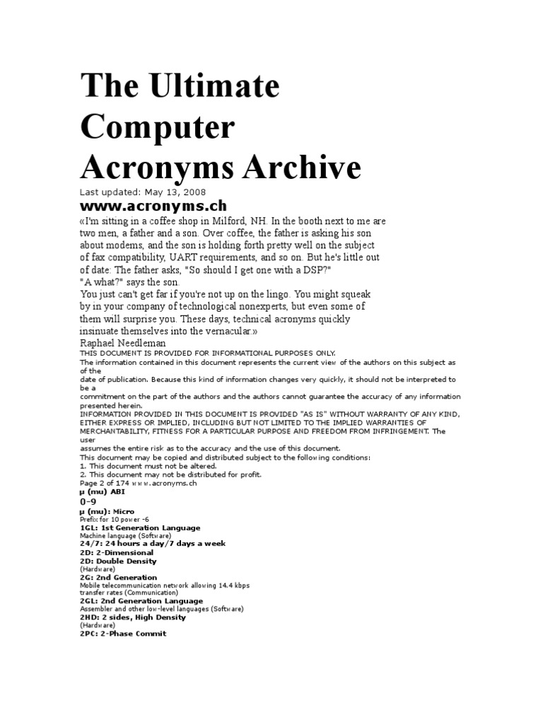 Computer Acronyms Cnet 50 Style Man | PDF | Computer Network ...