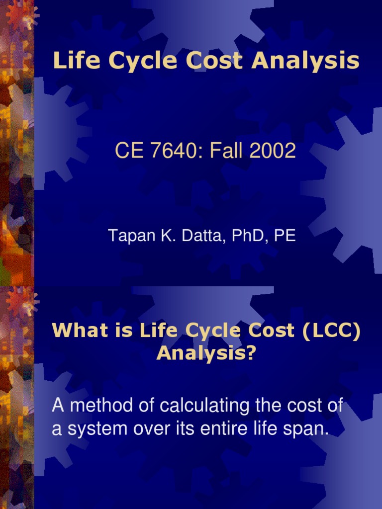 Life Cycle Cost Analysis: CE 7640: Fall 2002 | PDF | Interest Rates ...