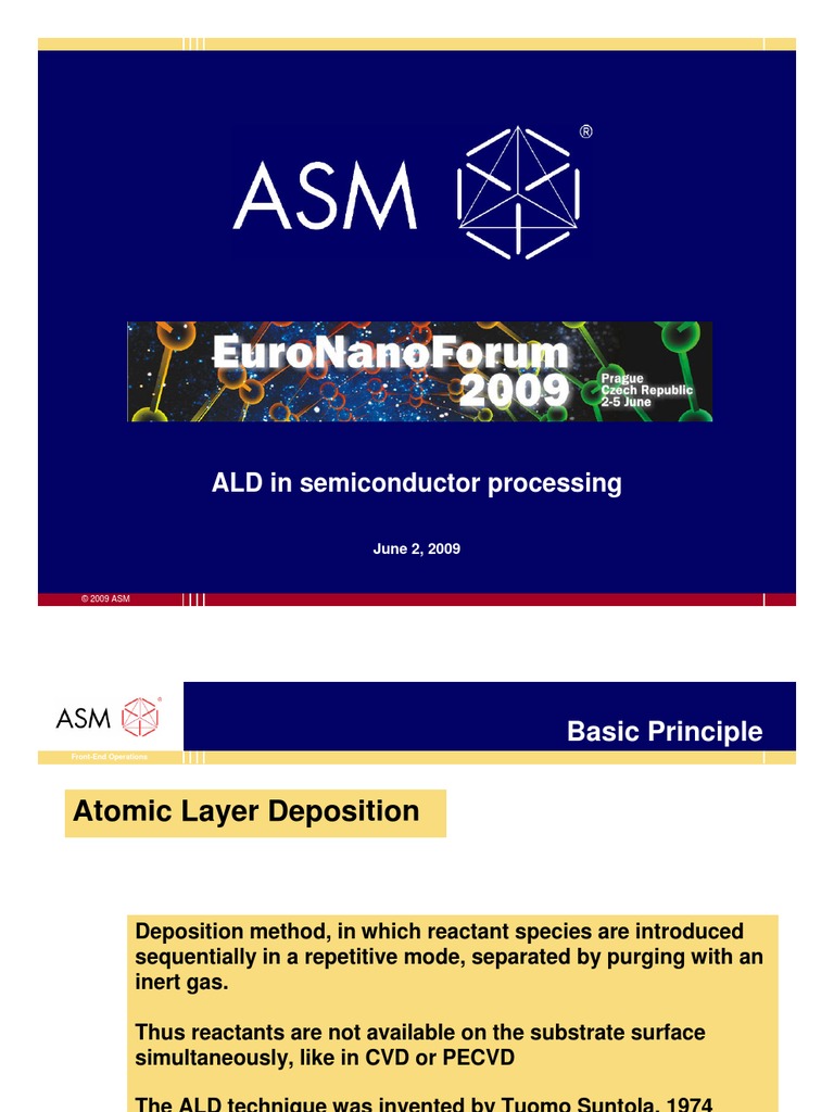 ALD in Semiconductor Processing | PDF | Microtechnology | Semiconductor ...