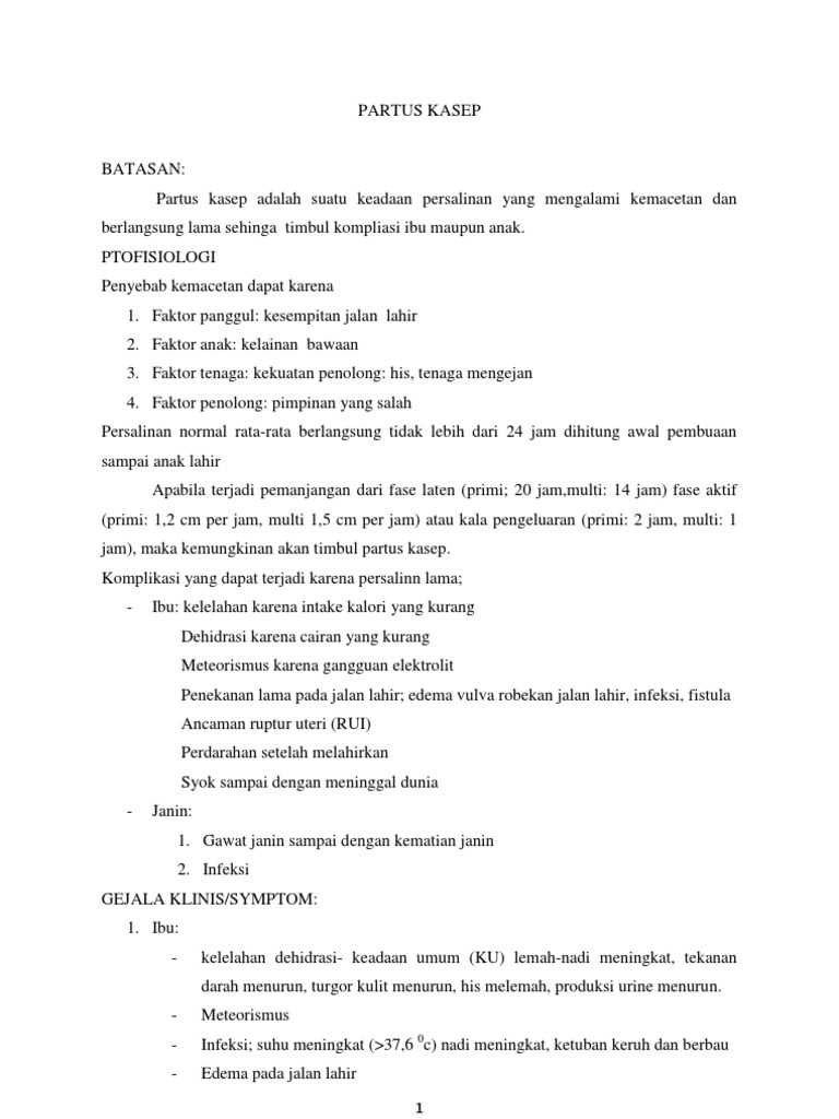 Partus Kasep | PDF