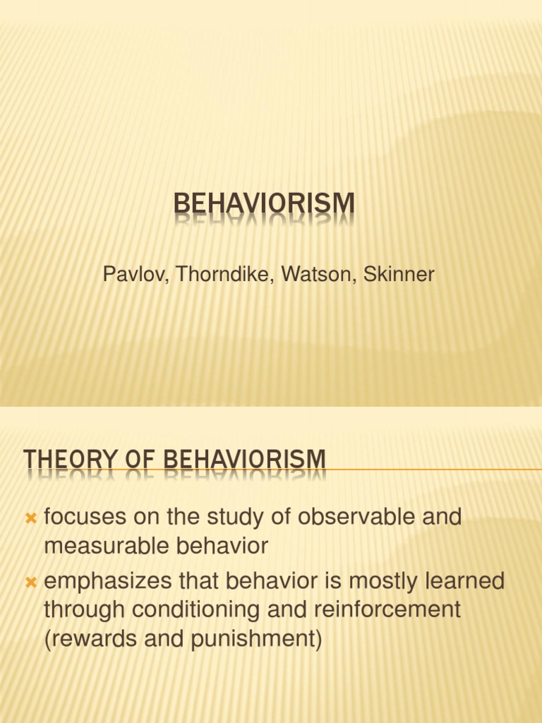 Behaviorism | PDF | Behaviorism | Classical Conditioning
