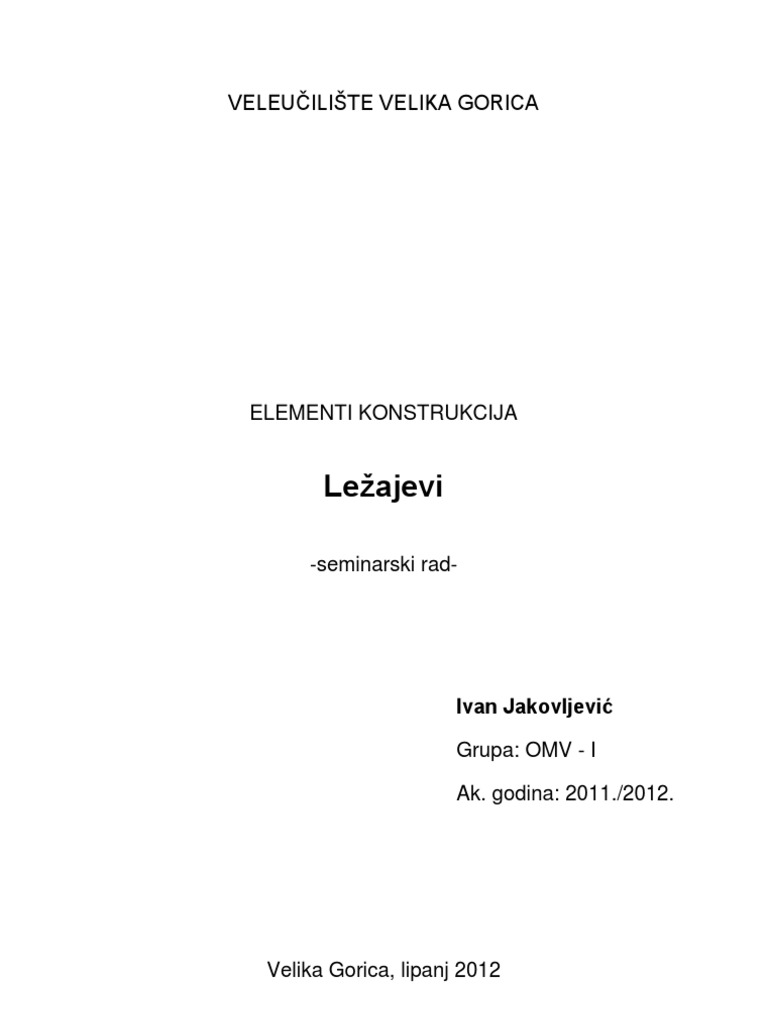 Ležajevi | PDF