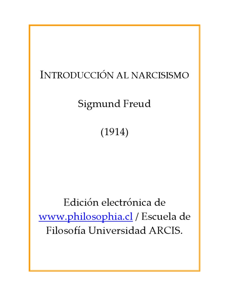 Introducción Al Narcisismo, Sigmund Freud (1914) | PDF Introducción Al Narcisismo, Sigmund Freud (1914) | PDF