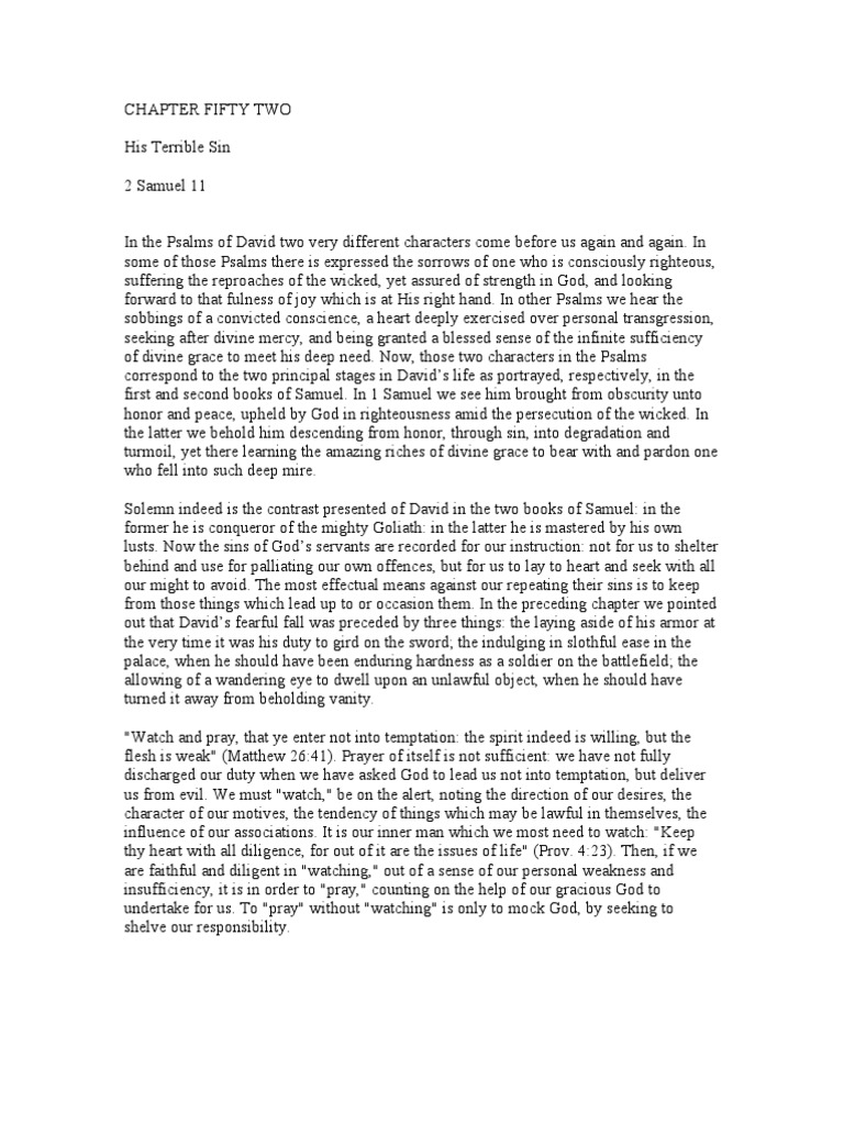 Life of David - Terrible Sin, Part 1 | PDF