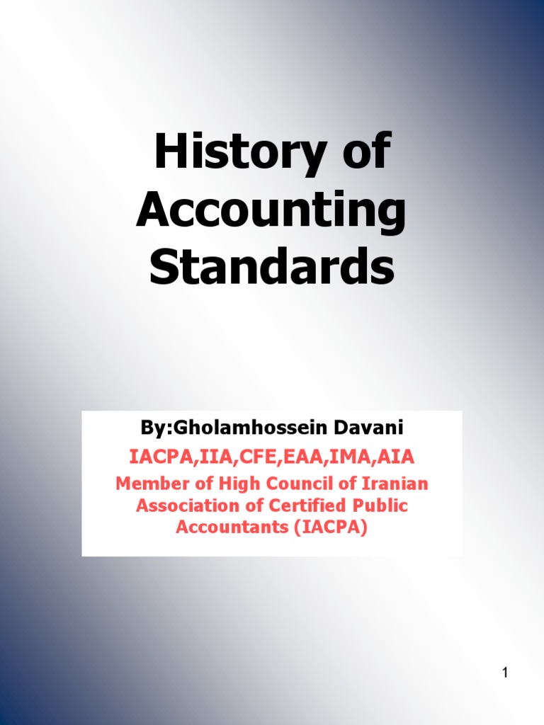 Accounting Standards Evolution | PDF | International Financial ...