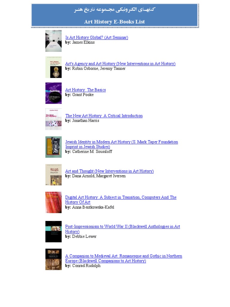 Art History E-Books List | PDF | Art History | Modernism