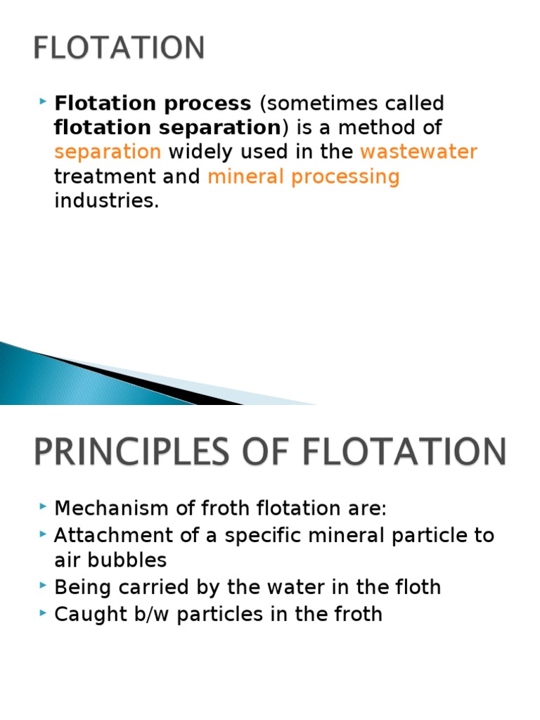 Principles of Flotation | PDF | Chemistry | Materials